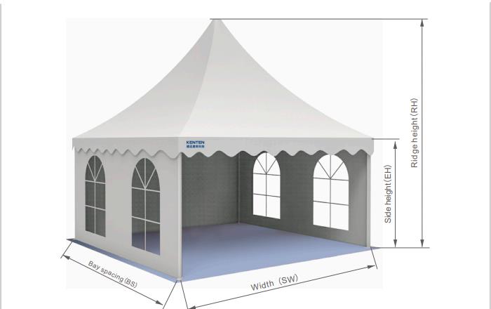 3M x 2.5M Pagoda Tent